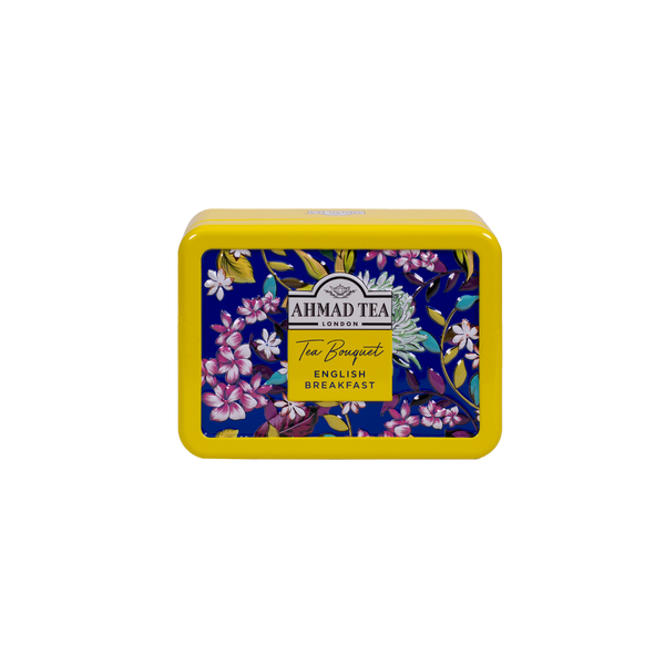 Floral Bouquet Tea Caddy (Yellow) | AHMAD TEA USA