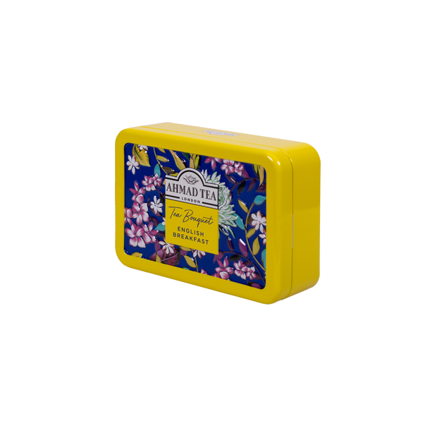 Floral Bouquet Tea Caddy (Yellow) | AHMAD TEA USA