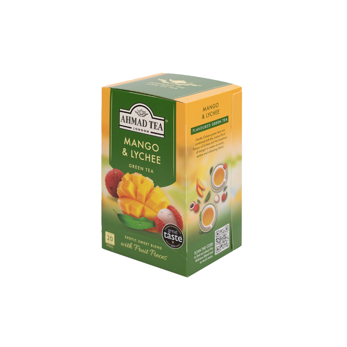 Mango & Lychee Green Tea Bags | AHMAD TEA USA