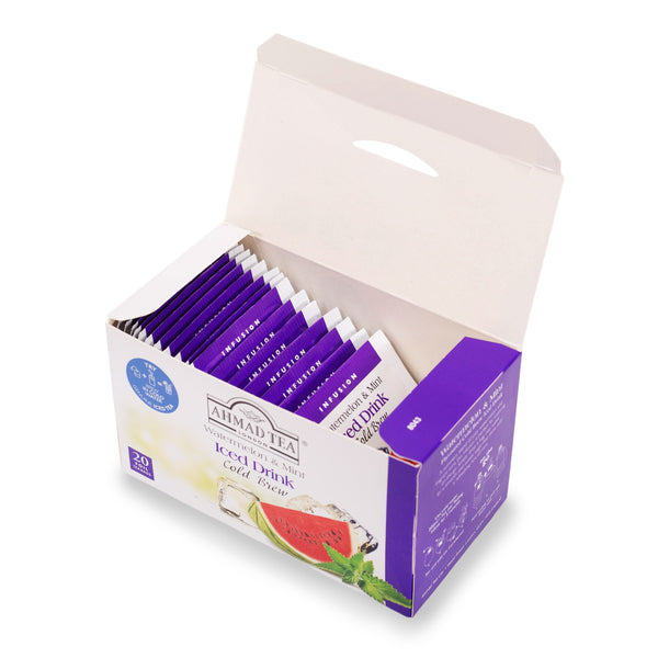 Watermelon & Mint Herbal Cold Brew Iced Tea Bags | AHMAD TEA USA