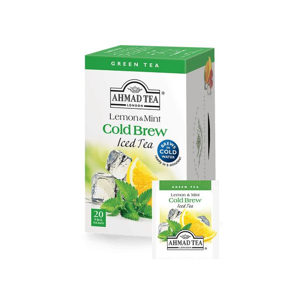 Lemon & Mint Green Cold Brew Iced Tea Bags | AHMAD TEA USA