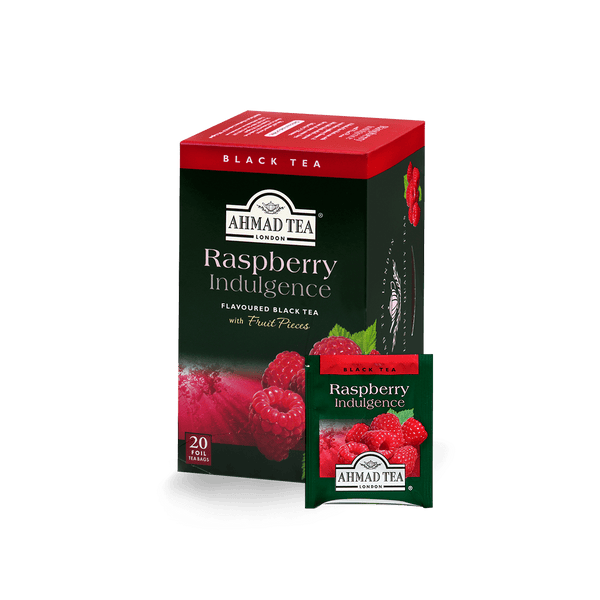 Raspberry Indulgence Fruity Black Tea Bags | AHMAD TEA USA